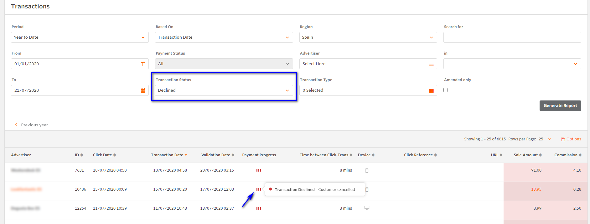 Why was my transaction rejected?