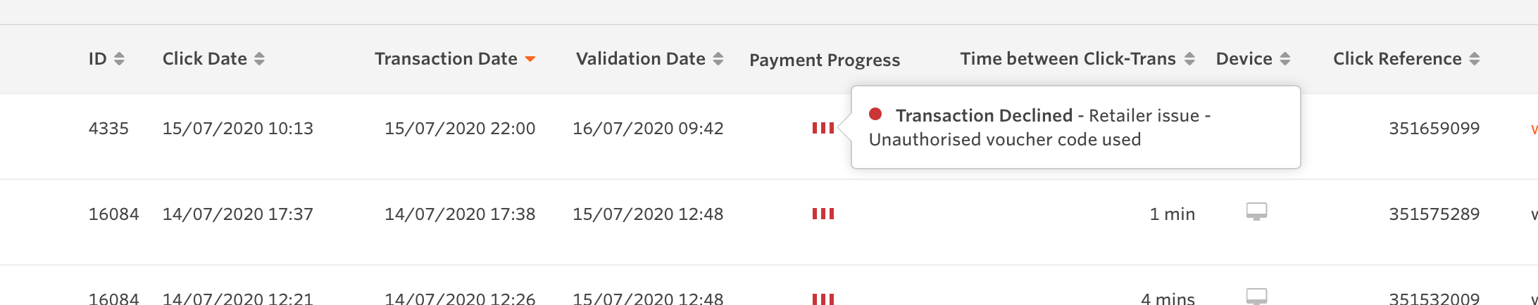 How do I find out why a transaction has been declined?