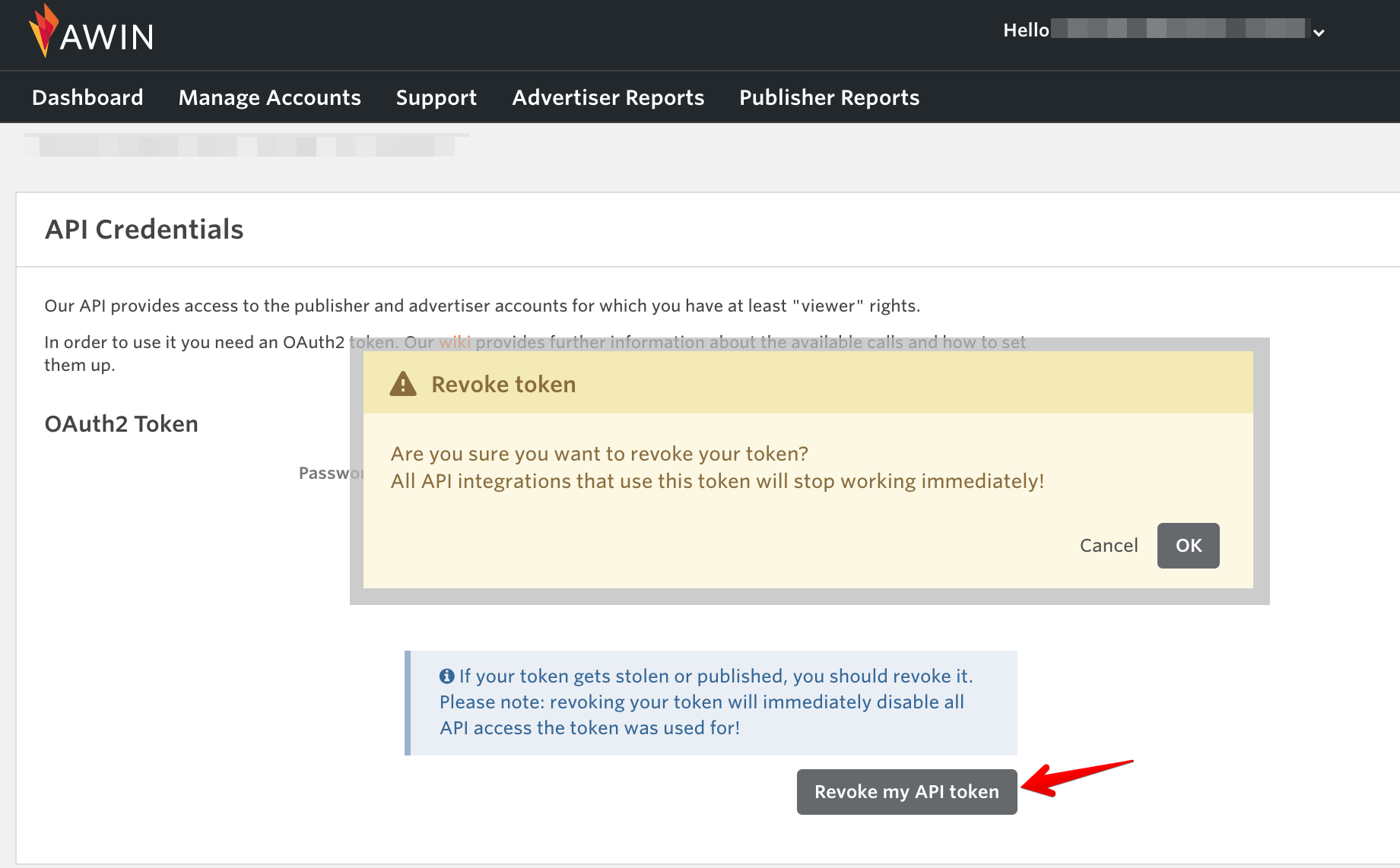 How do I generate my Publisher API access token?