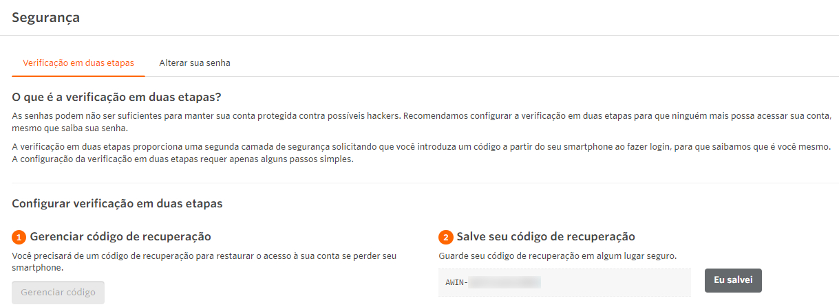 Como ativar e desativar a Verificação de Duas Etapas
