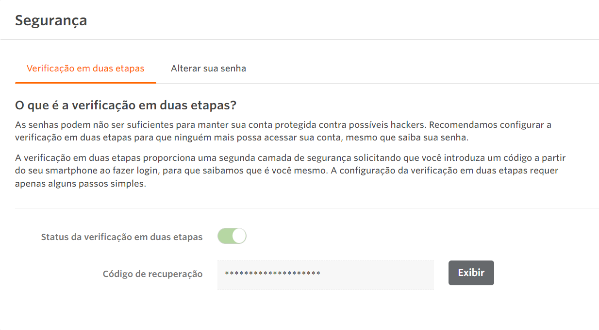 Como ativar e desativar a Verificação de Duas Etapas
