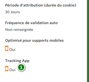 Quels annonceurs disposent du tracking pour les applications mobiles