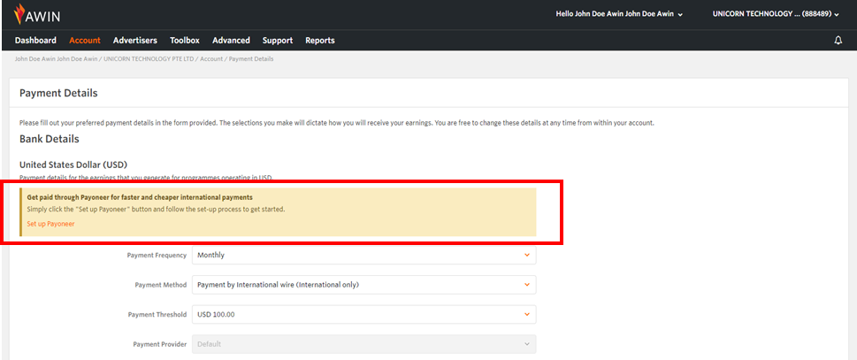 How to set up your payment details with Payoneer - A step-by-step guide