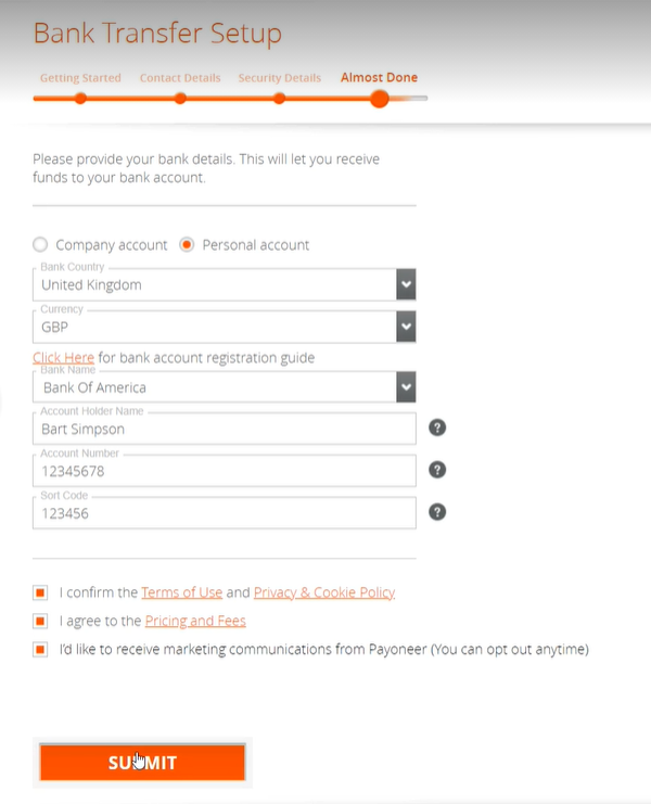How to set up your payment details with Payoneer - A step-by-step guide